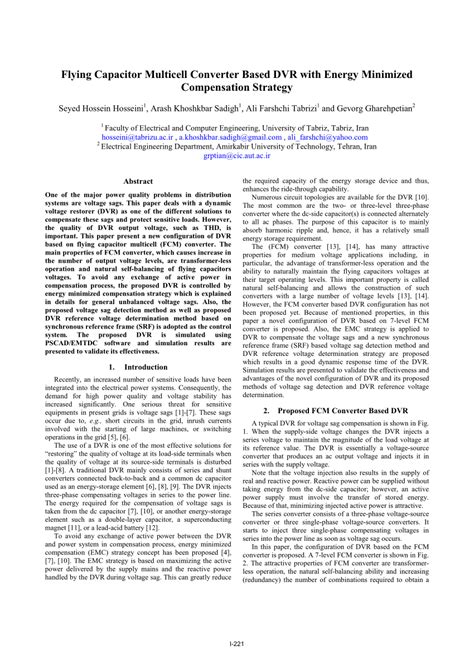 pdf stacked multicell converter based dvr with energy minimized