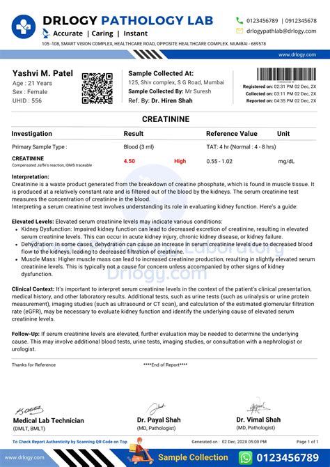 Creatinine Test Price Normal Range And Results Drlogy
