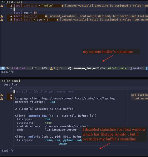 Floating Window Statusline Override My Buffers Statusline · Nvim Lualine Lualinenvim