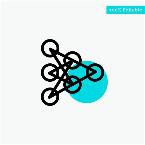 learning deep algorithm data turquoise highlight circle point vector