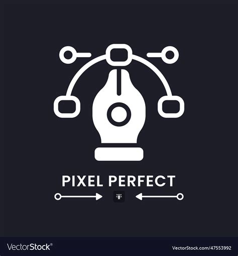 Pen Tool Cursor White Solid Desktop Icon Vector Image