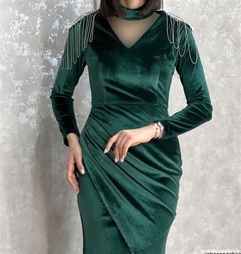 عکس مدل لباس مخمل کوتاه