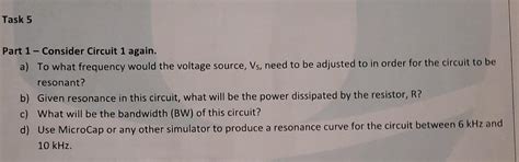 Solved Part 1 Consider Circuit 1 Again A To What Chegg Com