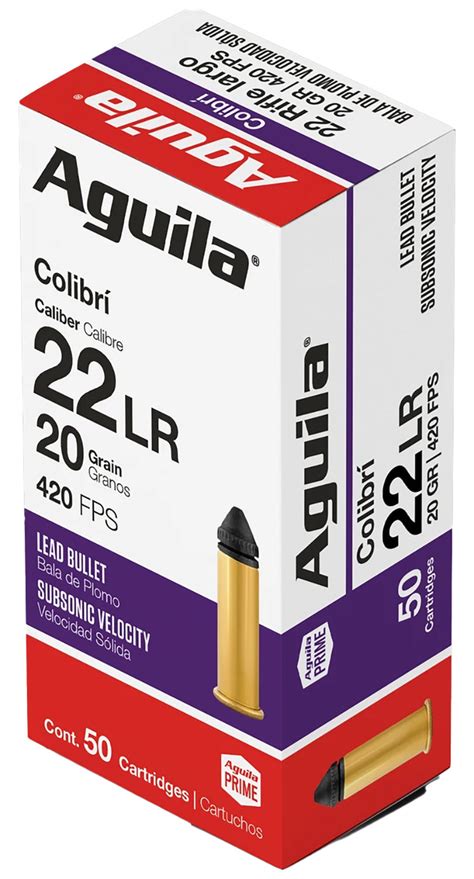 Aguila 1b220337 Colibri 22lr 20gr Lead 50 Per Box20 Case — Ammojoy