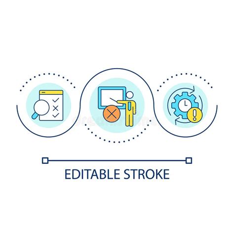 Management Of Corporate Processes Without Assessment Loop Concept Icon Stock Vector