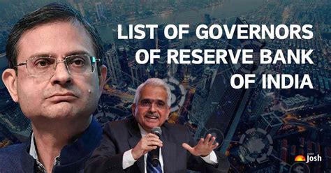 List Of Governors Of Reserve Bank Of India 1935 2025