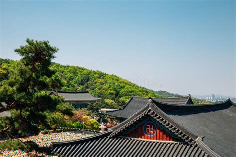 Gakwonsa Temple Korean Traditional Architecture In Cheonan Korea Stock