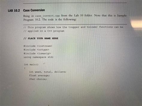 solved b 10 2 case conversion bring in case convert cpp from