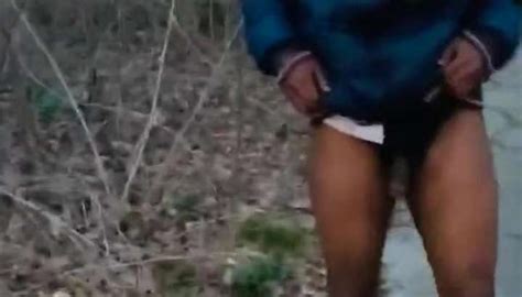 Sagging Commando And Showing Cock While Walking Down A Popular Trail