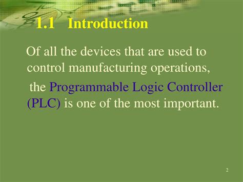 ppt chapter 1 introduction to the programmable logic controllers