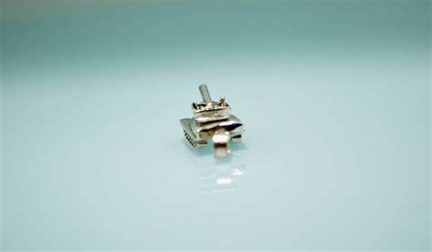 Mini Tank 925 Sterling Siver Pendant Rotating Cannon Charm ELIZ