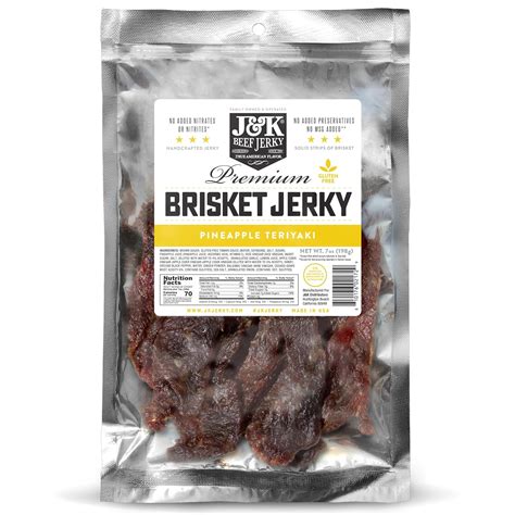 Jandk Jerky Beef Brisket Jerky Pineapple Teriyaki Hand