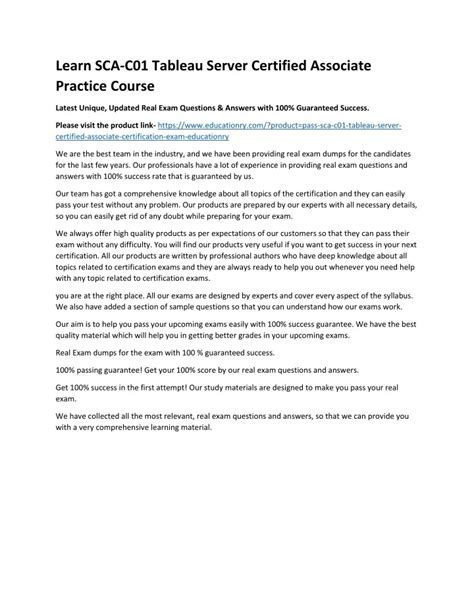 Ppt Sca C01 Tableau Server Certified Associate Powerpoint Presentation Id12211253