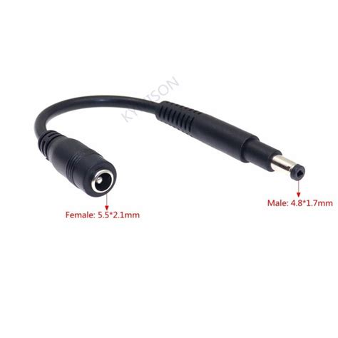 DC 4 8x1 7mm Male To DC 5 5x2 1mm Female Jack Connector Converter DC Power Cable Lazada