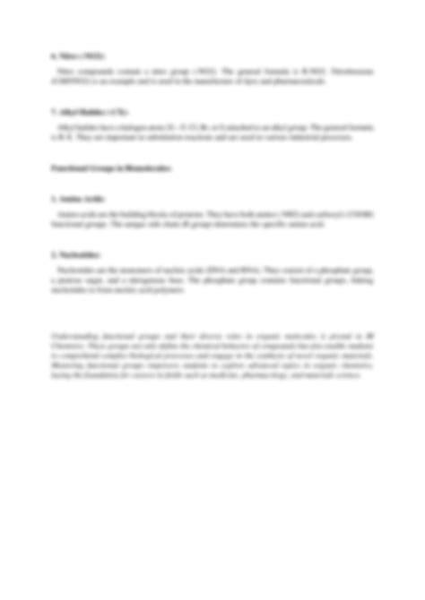 Solution Functional Groups And Their Diverse Roles In Organic