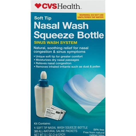 Cvs Health Soft Tip Nasal Wash Squeeze Bottle Sinus Wash System Pick Up In Store Today At Cvs