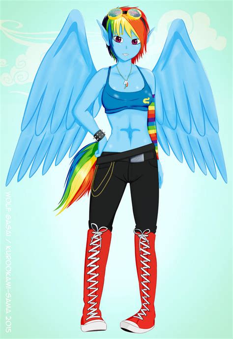 Rainbow Dash Girl Alt Version By Kurookami Sama On Deviantart