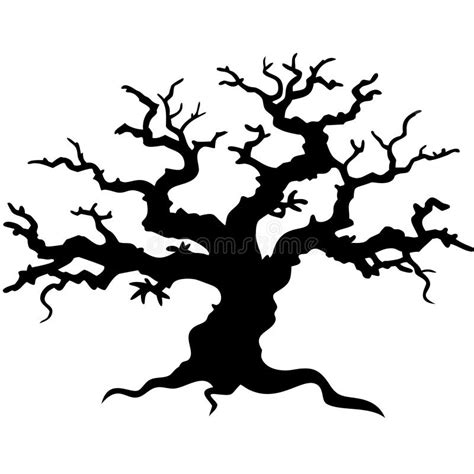 Spooky Bare Tree Silhouette For Halloween Designs And Nature Projects
