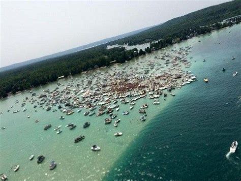 Torch Lake Sand Bar On July 4th Torch Lake Lake Sandbar Party