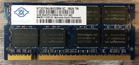 Для ноутбука 2gb ddr2 667mhz nanya pc2 5300s 2rx8 ram Оперативная