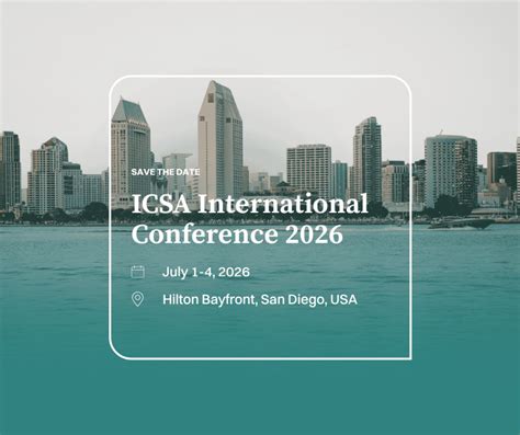 Press Release Icsa Announces 2026 International Conference In San