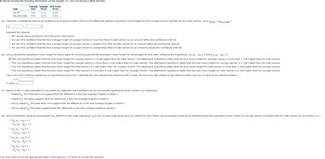 Solved C Based On The P Value Calculated In B Would You Chegg Com