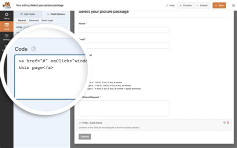 How To Add A Print Link To Your Forms