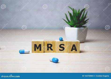 Wodden Cubes With Words Mrsa Methicillin Resistant Staphylococcus