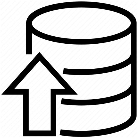 arrow data database server storage up upload icon download on