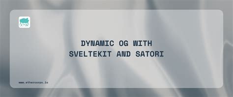 dynamic og image with sveltekit and satori dev community
