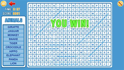 Super Word Search Html5 Game Construct 2 And 3 Source Code By Jmneto