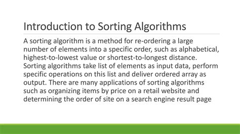 Bubble Sort Algorithm Presentation PPTX