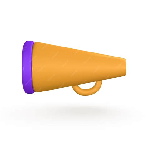 Premium Vector Realistic 3d Megaphone Plastic Megaphone With Shadow