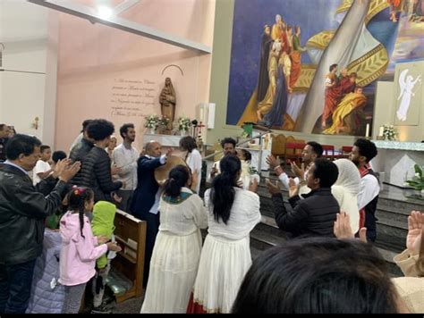 Istallazione Del Nostro Parroco Padre Mussie Alla Missione Madre Dei Cristiani Missione