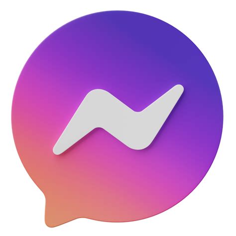 3d render meta chat messenger facebook messenger icon bubble isolated