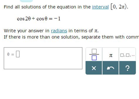 Solved Find All Solutions Of The Equation In The Interval Chegg