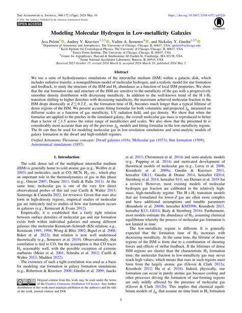 Pdf Modeling Molecular Hydrogen In Low Metallicity Galaxies
