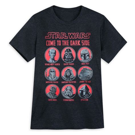Dark Side Heathered T Shirt For Adults Star Wars Disney Store