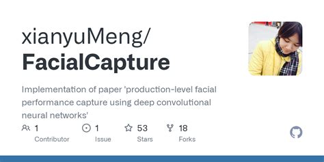 Github Xianyumengfacialcapture Implementation Of Paper Production