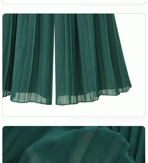 Купити Літні жіночі жіночі плісировані мішкуваті пляжні кюлоти повсякденні вільні шифонові