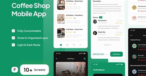 Coffee Bean Coffee Shop Mobile App Part 2 Ux And Ui Kits Ft Uikit