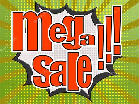 Mega sale comic speech bubble Stock Illustration by ©tang90246 #76514201