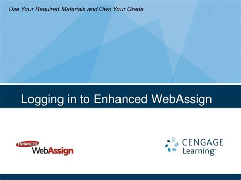 Ppt Logging In To Enhanced Webassign Powerpoint Presentation Free