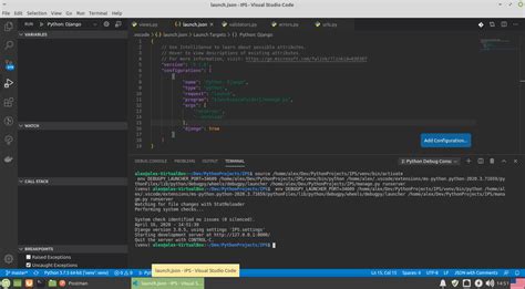 Debugger Ignore Noreload Option In Launch Json For Django Projects