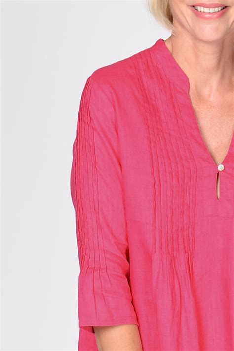 In Linea Linneklänning 34 Hamza 423 Hot Pink Best Of Basic