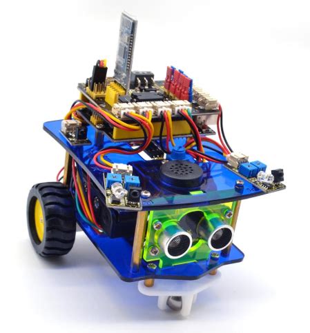 아두이노 데스크탑 미니 블루투스 스마트 로봇 카 키트 안드로이드 IOS 앱 지원 Arduino mini blutooth Smart Robot Car Kit 아두이노