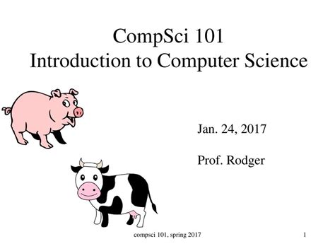 Compsci 101 Introduction To Computer Science Ppt Download