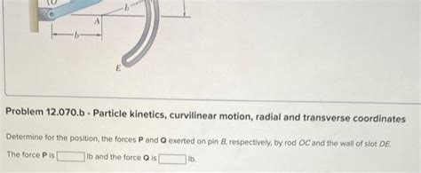 Solved Problem Particle Kinetics Curvilinear Chegg