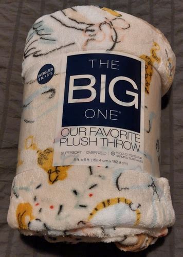 New The Big One Supersoft Plush Throw 5 X 6 Nostalgic Toys Shelf Ebay