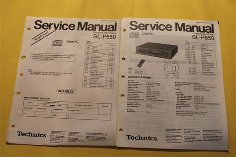 Technics SL P CD Player Service Manual